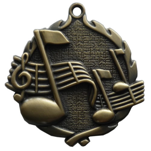 Buy 3D Gold Music Medal | $11.50 | Award Engravers